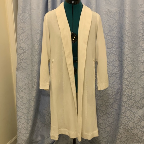 Vintage | Jackets & Coats | Vintage 96s Ivory Linen Blend Duster | Poshmark